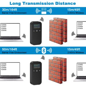 Bluetooth Barcode Scanner Portable 1D USB Laser Mini Bar Code Reader 3-in-1 Bluetooth & USB Wired & 2.4G Wireless Bar Code Reader Scanner Compatible Windows, Mac,Android, iOS or Phones