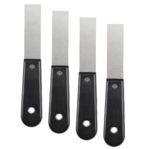 uxcell putty scraper 1" spatula drywall repair spreader stainless steel blade black handle 4pcs