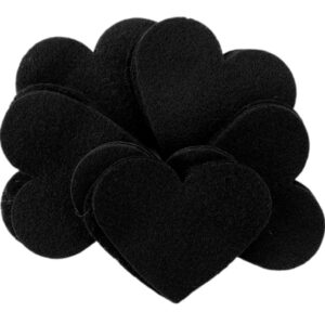 Playfully Ever After 4 inch Felt Hearts 16pc - Black