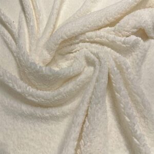 david textiles solid white sherpa plush fleece fabric by the yard multi, 60 inches