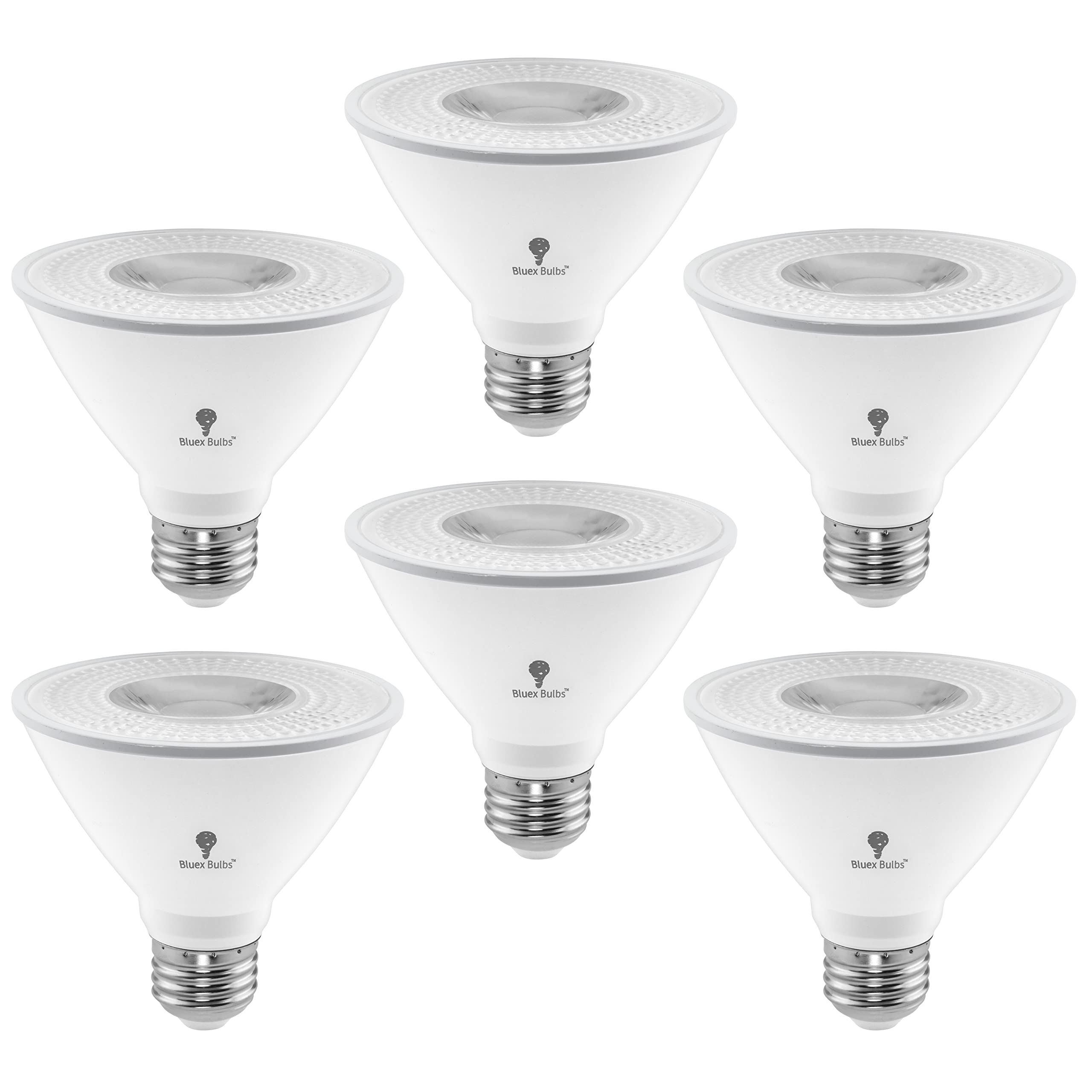 6 Pack PAR30 Short Neck LED Flood Light Bulb 10W 75 Watt Equivalent 850 Lumens Waterproof E26 5000K Daylight Super Bright PAR30 LED Bulb for Security, Led Spotlight Bulb Led Recessed Light Bulbs