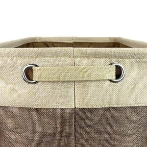 MALIHONG Personalized Foldable Storage Basket with Lovely Dog Schnauzer Collapsible Sturdy Fabric Pet Toys Storage Bin Cube with Handles for Organizing Shelf Home Closet, Brown and White