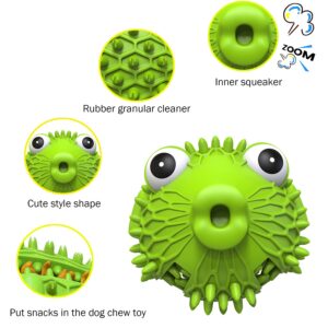 Dog Toy for Aggressive Chewers, Tough Natural Rubber Toys with Squeaker & Crinkle Paper, Durable Dog Toys for Small Medium Large Breed Dogs, Teeth Cleaning