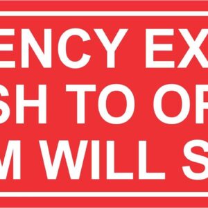 StickerTalk Push to Open Emergency Exit Only Magnet, 10 inches by 3 inches