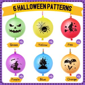 36 Pcs Halloween Punch Balloons for Kids Halloween Balloons Decorations, Halloween Punching Balloons for Halloween Prize Punch Game Rewards School Classroom Game