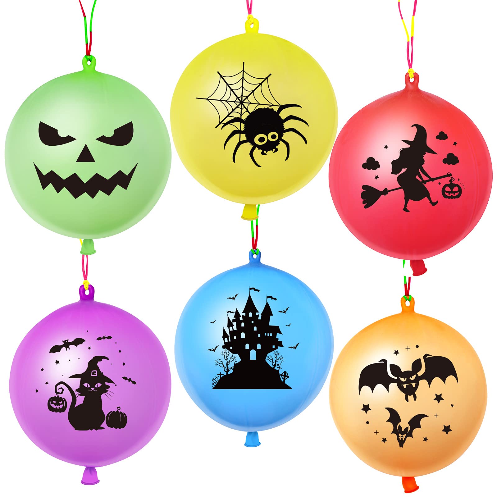 36 Pcs Halloween Punch Balloons for Kids Halloween Balloons Decorations, Halloween Punching Balloons for Halloween Prize Punch Game Rewards School Classroom Game