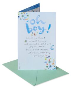 american greetings baby shower card for boy (new little one)