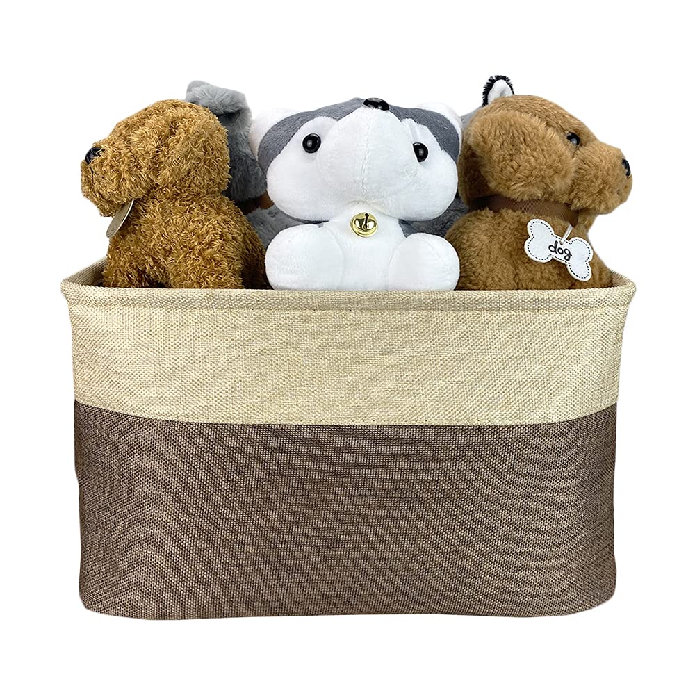 MALIHONG Personalized Foldable Storage Basket with Cute Dog Bernese Mountain Collapsible Sturdy Fabric Pet Toys Storage Bin Cube with Handles for Organizing Shelf Home Closet, Brown and White