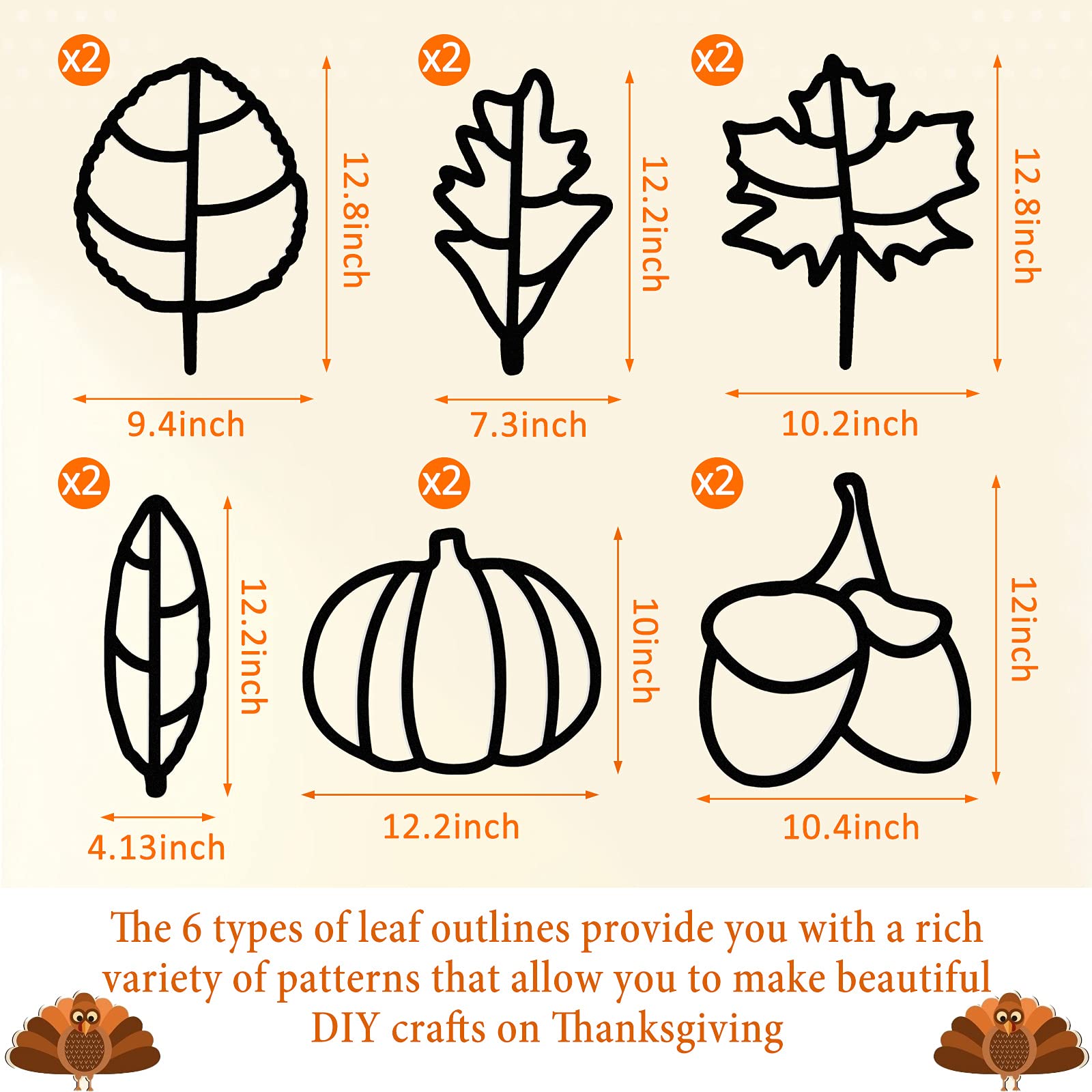 Containlol 12 Pieces Extra Large Thanksgiving Fall Leaves for Craft Suncatchers Kit Tissue Arts Fall Suncatchers 800 Tissue Paper Squares 12 PVC Contact Paper with Safety Scissor DIY Craft