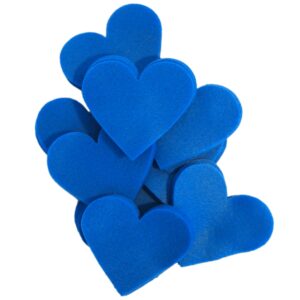 playfully ever after 1 inch felt hearts 200pc - blue