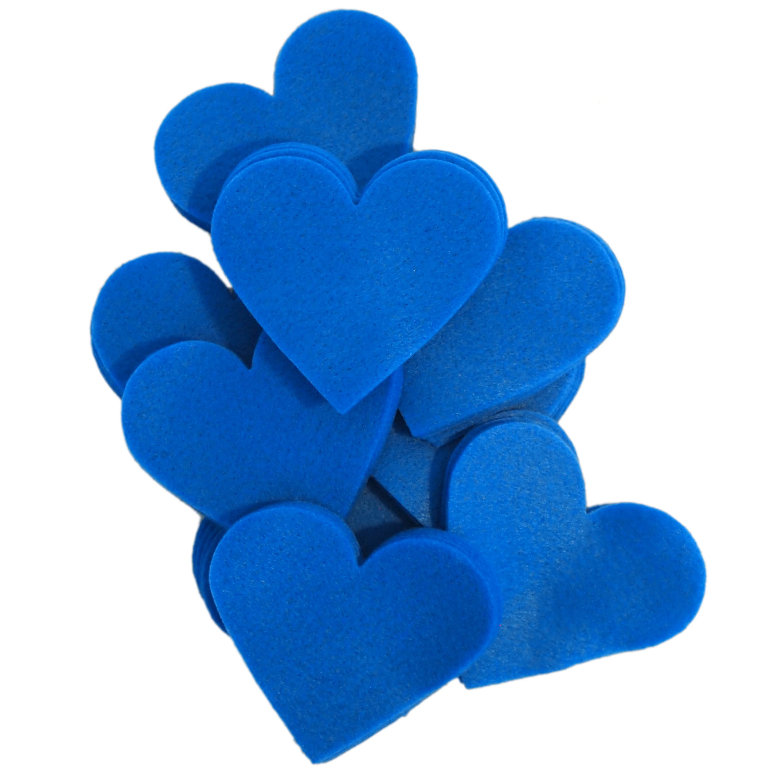 Playfully Ever After 1 inch Felt Hearts 200pc - Blue