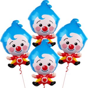 katchon, big plim plim balloons - 24 inch, pack of 4 | clown balloons for plim plim party decorations | plim plim birthday party supplies | plim plim balloon foil for circus theme party decorations