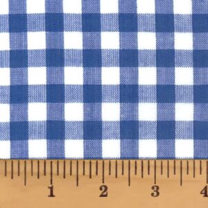 cottage blue 5 mini buffalo plaid cotton homespun fabric by jcs - sold by the yard