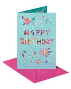 american greetings birthday card for her (floral happy birthday)