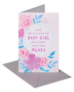 american greetings baby shower card for girl (count down the days)