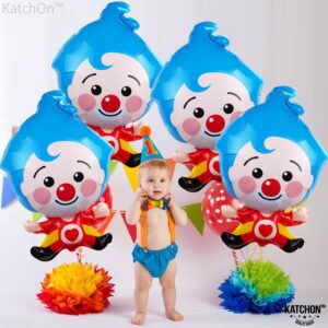 KatchOn, Big Plim Plim Balloons - 24 Inch, Pack of 4 | Clown Balloons for Plim Plim Party Decorations | Plim Plim Birthday Party Supplies | Plim Plim Balloon Foil for Circus Theme Party Decorations