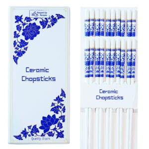 souped up recipes buy it for life chopsticks - blue peony design