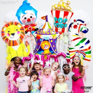 KatchOn, Giant Circus Balloons - 34 Inch, Pack of 5 | Carnival Balloons for Carnival Theme Party Decorations | Circus Animal Balloons for Circus Theme Party Decorations | Circus Party Decorations