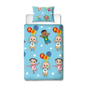 cocomelon friends single duvet cover and pillowcase set