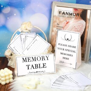 Outus 52 Pieces Share a Memory Cards Funeral Guest Book Memory Card for Celebration of Life, Birthday, Graduation, Wedding, Anniversary, Retirement, Baby Showers (White)