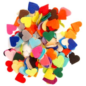 playfully ever after 3 inch stiff felt hearts 58pc - mix color pack