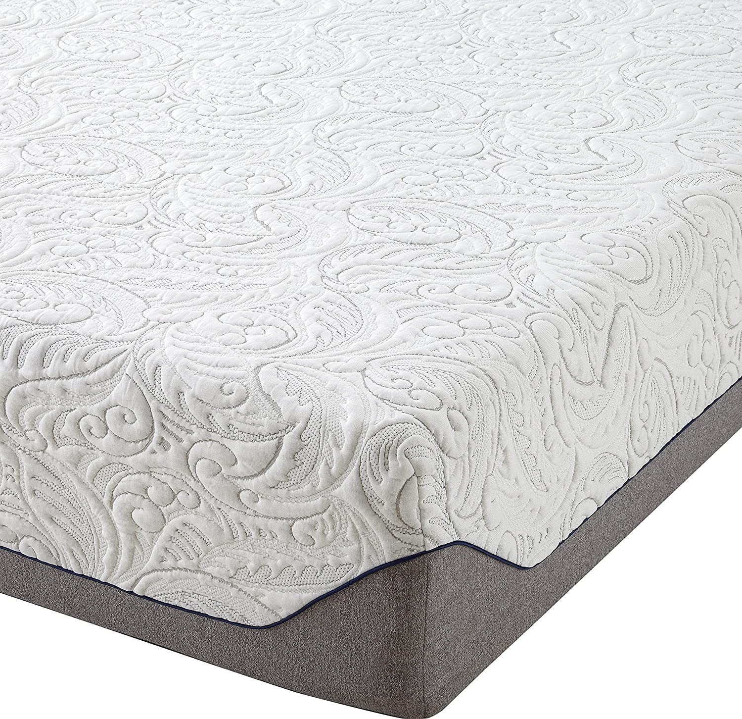 Boyd Sleep 8" RespondaFlex Queen Size Medium Firm Gel Memory Foam Mattress, Cooling Air Flow Layer, and Comfort Support Base, Bed in Box, Fiberglass Free,White