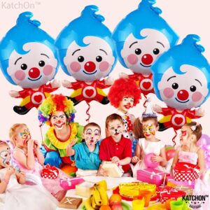 KatchOn, Big Plim Plim Balloons - 24 Inch, Pack of 4 | Clown Balloons for Plim Plim Party Decorations | Plim Plim Birthday Party Supplies | Plim Plim Balloon Foil for Circus Theme Party Decorations