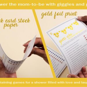 Party Hearty Baby Shower Games for Girl or Boy, 50 pcs Mommy or Daddy Guess Who Game, Fun Activity Cards, Gender Neutral, Baby Shower Ideas