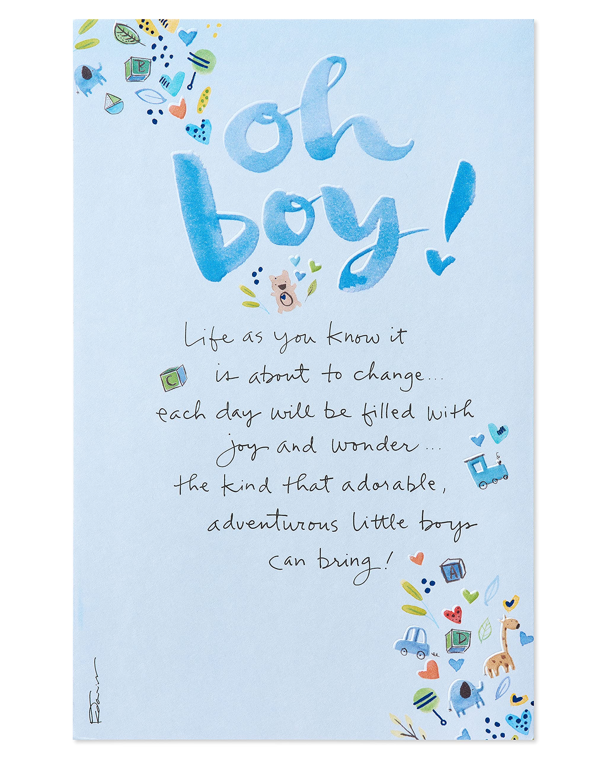 American Greetings Baby Shower Card for Boy (New Little One)