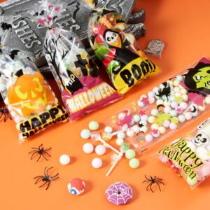 JOYIN 108 Pcs Halloween Cellophane Bags in 12 Halloween Classies Pattern Designs for Trick-or-Treating, Halloween Party Favors, Halloween Party Supplies, Birthday Gifts Bags and Decoration