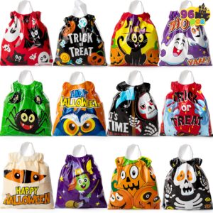 joyin 96 halloween drawstring treat bags 6"x6" halloween goody bags for kids' trick or treat goodie bags classroom halloween party favor supplies