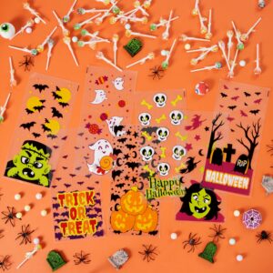 JOYIN 108 Pcs Halloween Cellophane Bags in 12 Halloween Classies Pattern Designs for Trick-or-Treating, Halloween Party Favors, Halloween Party Supplies, Birthday Gifts Bags and Decoration