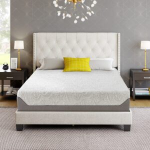 Boyd Sleep 8" RespondaFlex Queen Size Medium Firm Gel Memory Foam Mattress, Cooling Air Flow Layer, and Comfort Support Base, Bed in Box, Fiberglass Free,White