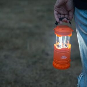 Cascade Mountain Tech Pop-Up LED Camping Flashlight Lantern - 2 Pack,Orange