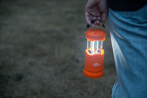 Cascade Mountain Tech Pop-Up LED Camping Flashlight Lantern - 2 Pack,Orange