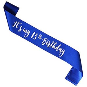 Birthday Sash It's My 10th 12th 13th 15th 16th 17th 18th 19th Birthday Sash BS10 (-13th Birthday Sash), one size