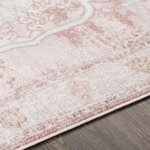 Livabliss Bilal Vintage Medallion Area Rug, 7'9" x 9'6", Rose