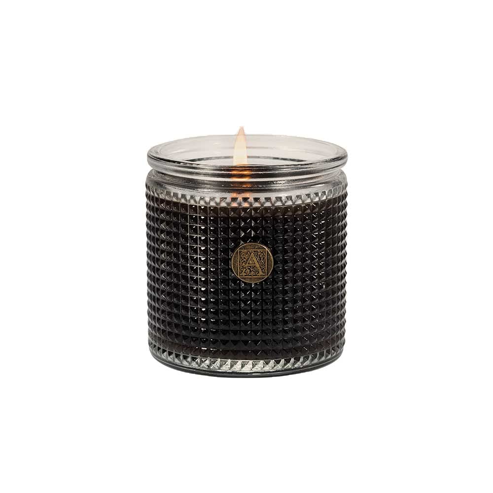 Aromatique Textured Glass Candle, The Smell of Espresso, 6 Ounce