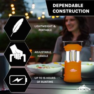 Cascade Mountain Tech Pop-Up LED Camping Flashlight Lantern - 2 Pack,Orange