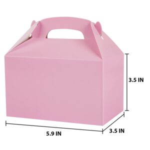 Erweicet Pink Party Treat Box 24 Pcs Pink Candy Cake Gift DIY Bags Snack Goody Cardboard Box Perfect for Kids Girls Birthday Party Gift Giving Baby Shower Bridal Shower Wedding Supplies Decorations