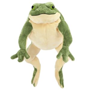 morismos giant frog stuffed animal frog plush, large stuffed frog plush, big stuffed green frog pillow for kids, 22 inch