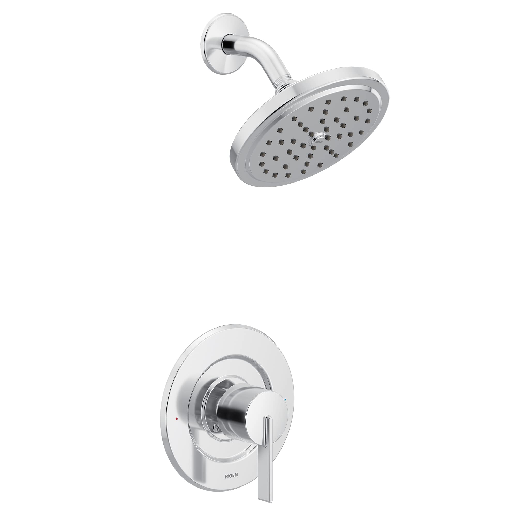 Moen T2262EP Cia PosiTemp Eco-Performance Round Rain Shower Head with 1-Handle Faucet Trim Kit, Valve Required, Chrome