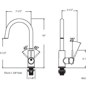 Westbrass KH31BK-20 HotMaster 3 in 1 Kitchen Faucet with DigitHot Instant Hot Water Tank and Single in-Line Water Filter System, Stainless Steel