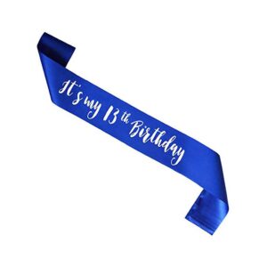 birthday sash it's my 10th 12th 13th 15th 16th 17th 18th 19th birthday sash bs10 (-13th birthday sash), one size