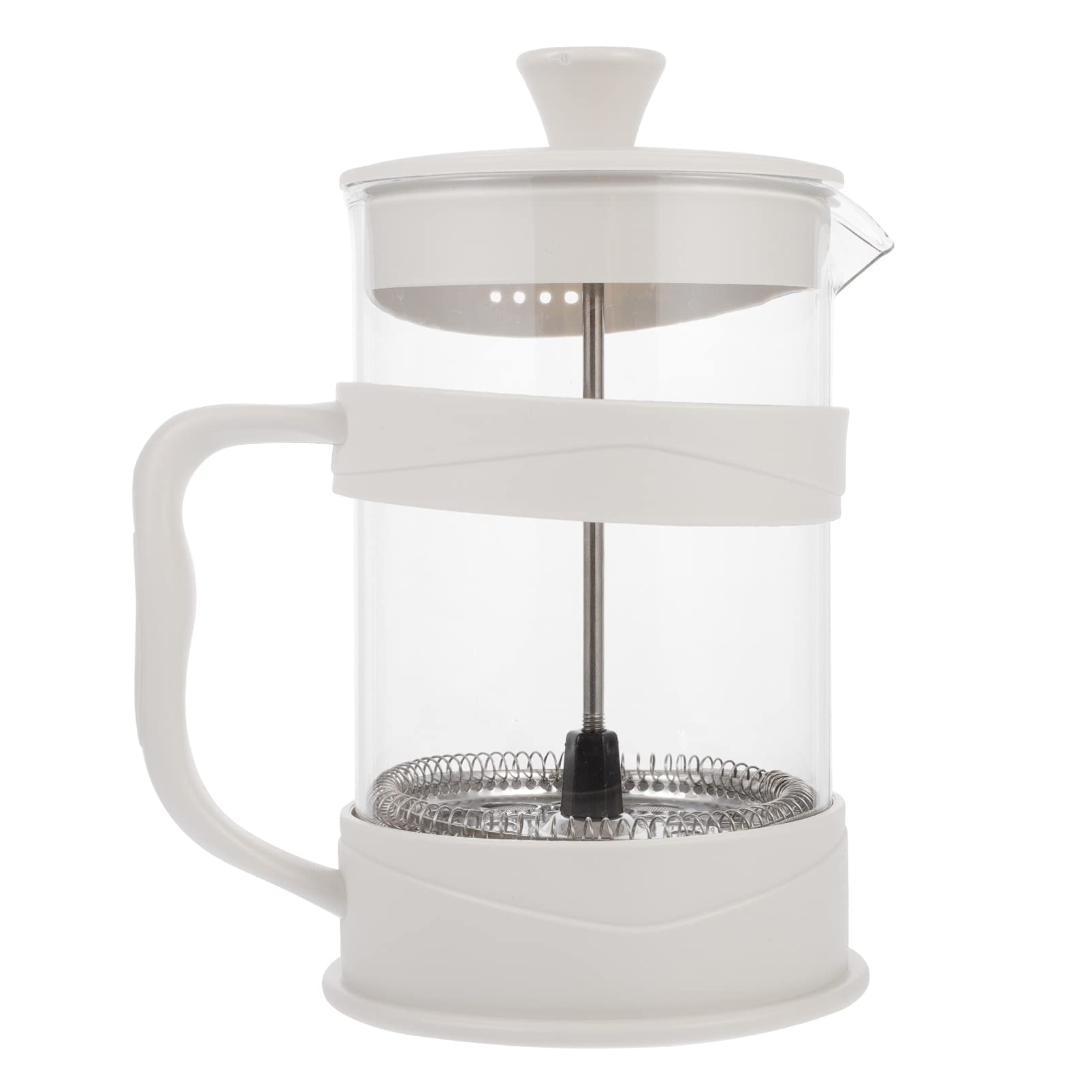 DOITOOL Coffee Pot Coffee Machine Maker Pitchers Press Tea Filter Glass Beverage Glass Coffee Tea Maker Espresso Cold Water Large Glass Pitcher Kettle Travel Concentrate White Plastic