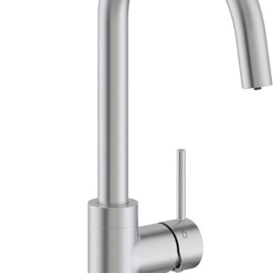 Westbrass KH31BK-20 HotMaster 3 in 1 Kitchen Faucet with DigitHot Instant Hot Water Tank and Single in-Line Water Filter System, Stainless Steel