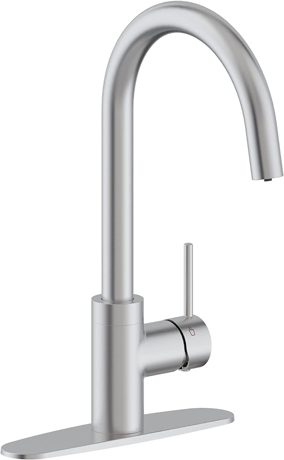 Westbrass KH31BK-20 HotMaster 3 in 1 Kitchen Faucet with DigitHot Instant Hot Water Tank and Single in-Line Water Filter System, Stainless Steel