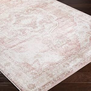 Livabliss Bilal Vintage Medallion Area Rug, 7'9" x 9'6", Rose