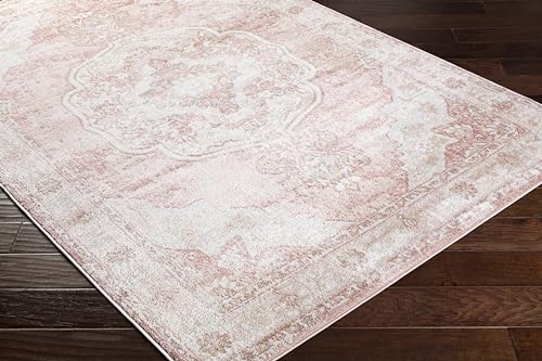 Livabliss Bilal Vintage Medallion Area Rug, 7'9" x 9'6", Rose