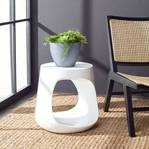 safavieh outdoor collection vikki modern ivory concrete accent table (fully assembled) vnn1040b